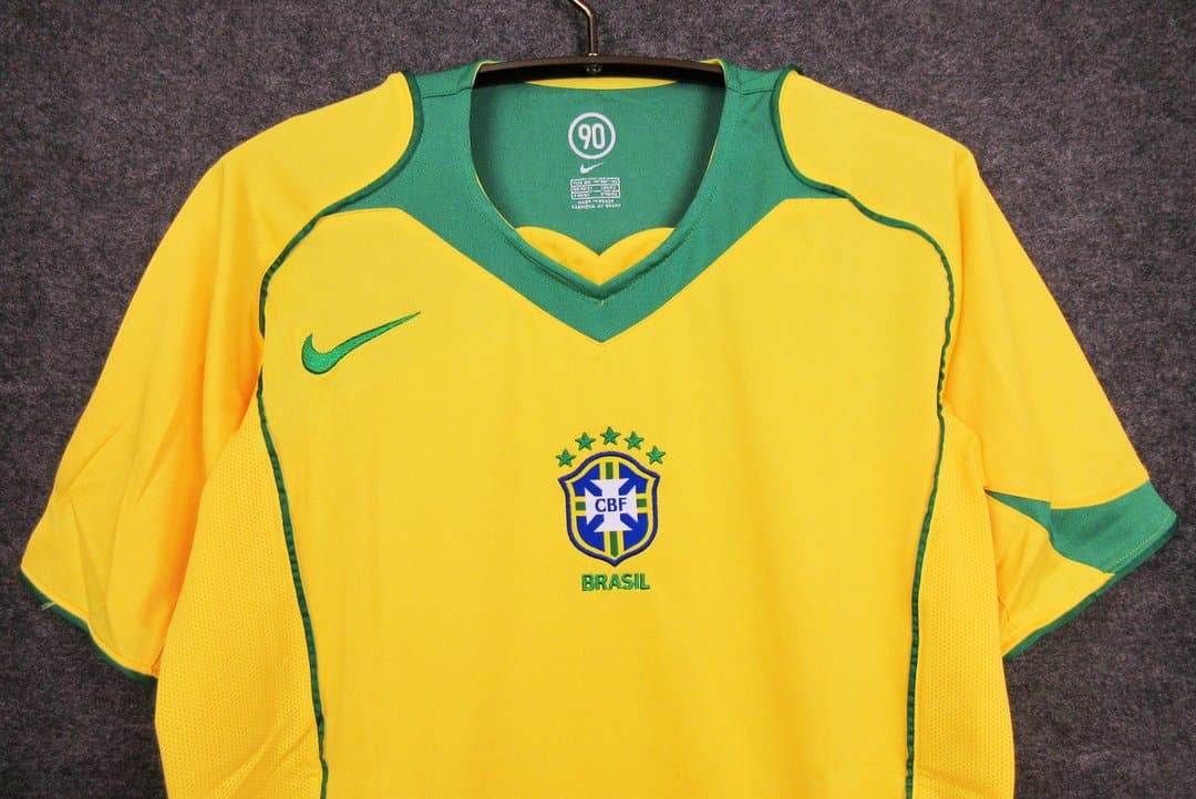 Buy Brazil 2004 Home Kit - The Retro Kits